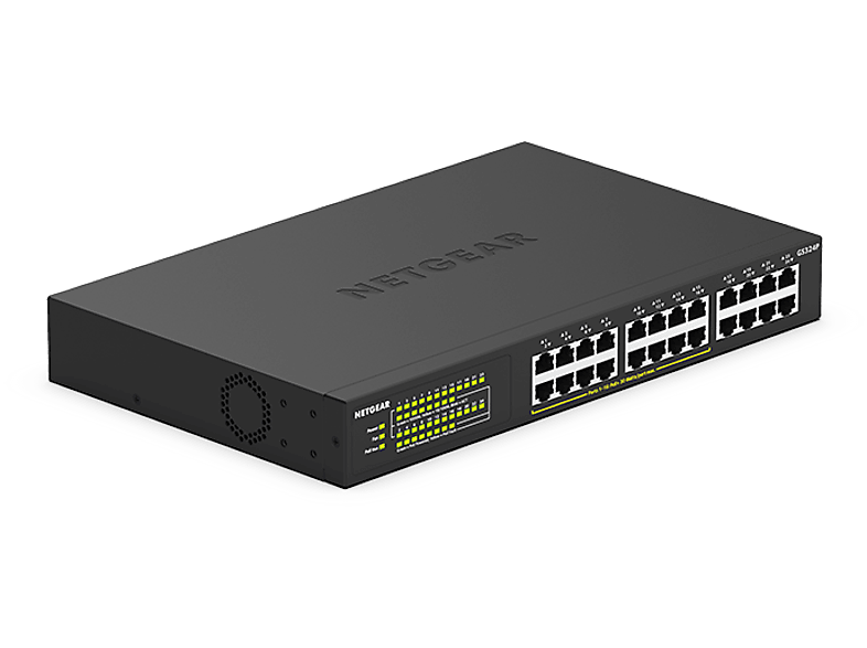 NETGEAR Switch GS324P, 24 RJ-45, 16x PoE+ mit 190W, SOHO, Unmanaged ...