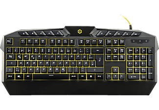 ISY IGK-1000-1, Gaming Tastatur mit gelber LED-Hintergrundbeleuchtung ...