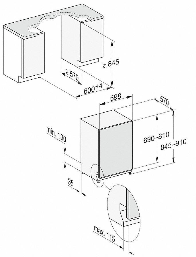 MIELE G 7165 SCVI XXL AutoDos Geschirrspüler (vollintegrierbar, 598 mm ...