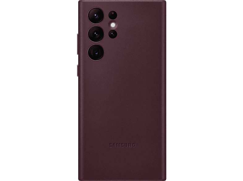 Samsung Galaxy S22 Ultra Leather Cover Burgundy Kopen Mediamarkt