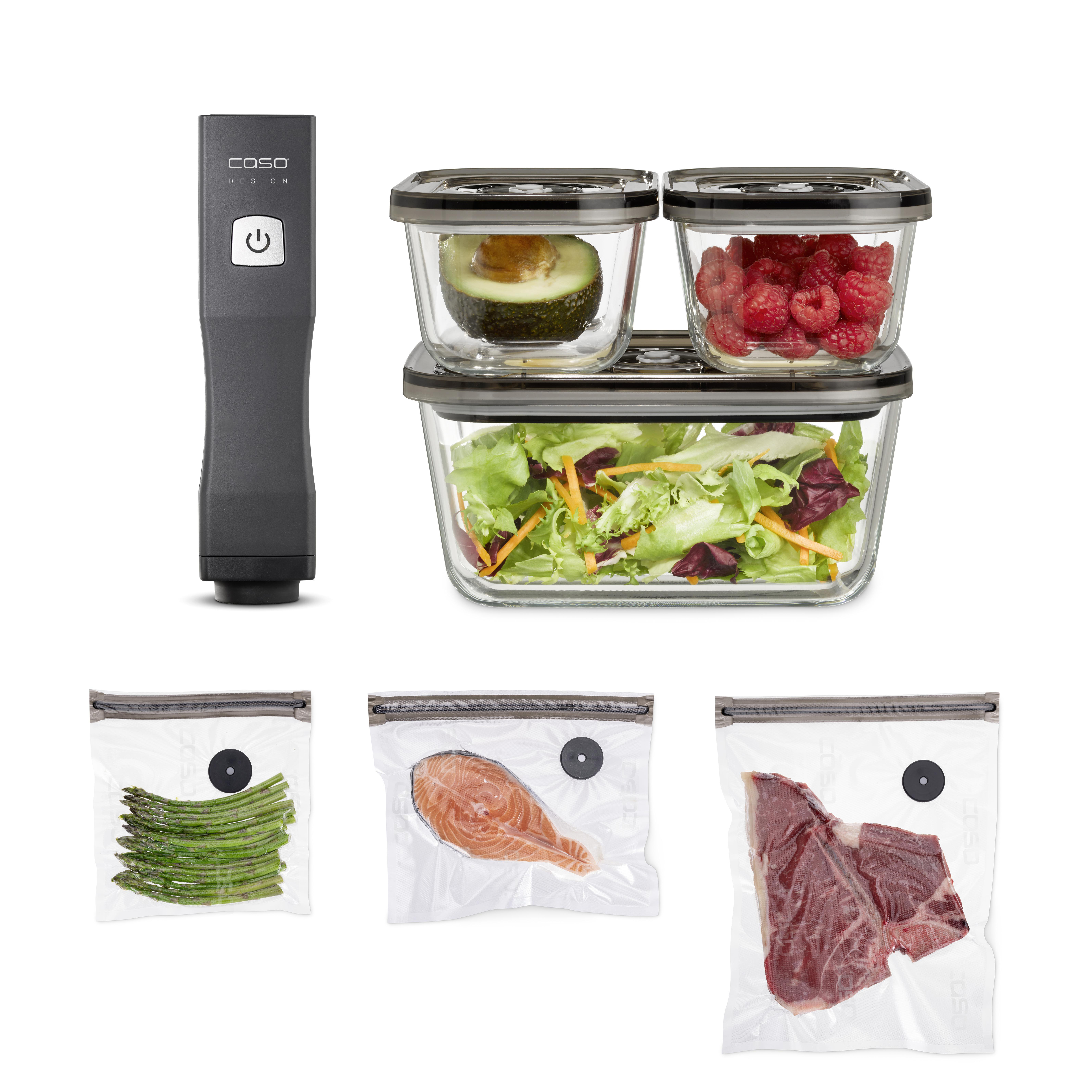 Vakuumierer CASO 1169 Design Vacu OneTouch Eco-Set Vakuumierer Schwarz ...
