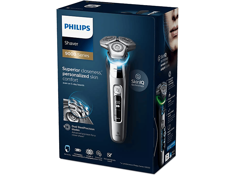 PHILIPS S9985/35 Elektrischer Nass- und Trockenrasierer Series 9000, chrome silver online kaufen ...