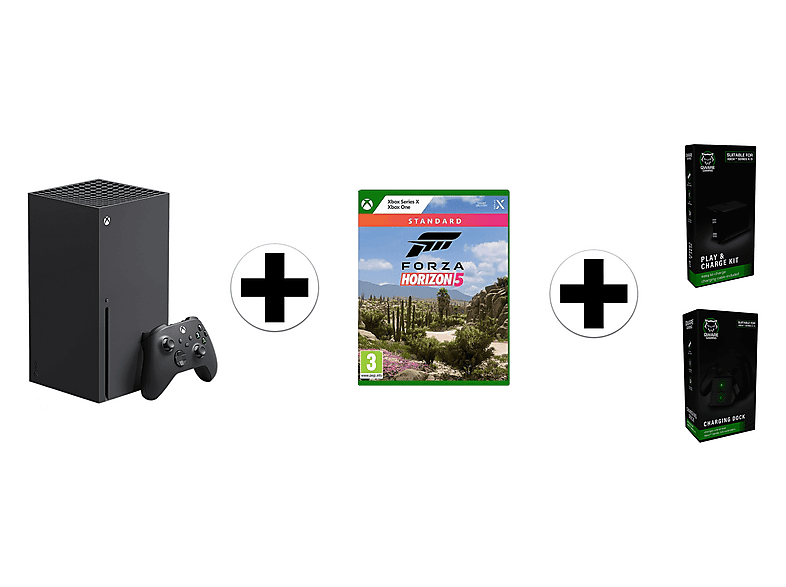 MICROSOFT Xbox Series X + Forza Horizon 5 + Dual Charger + Battery pack ...