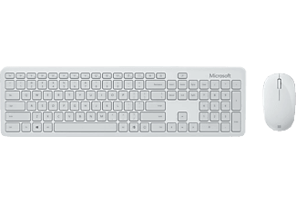 MICROSOFT Draadloos toetsenbord + Draadloze muis AZERTY FR Wit (QHG-00035)