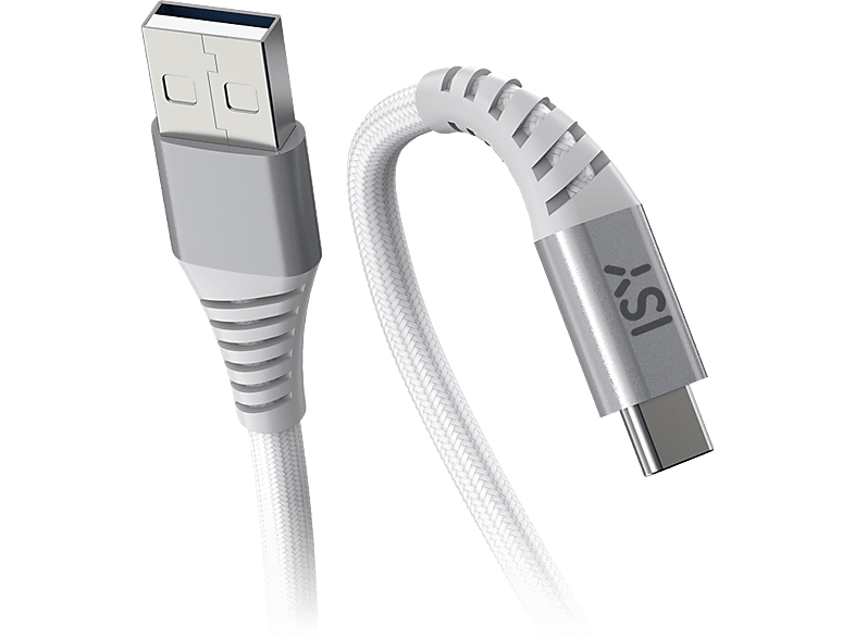 ISY ICN-5000-WT-AC USB-A-naar-USB-C-kabel 2 m Grijs kopen? | MediaMarkt
