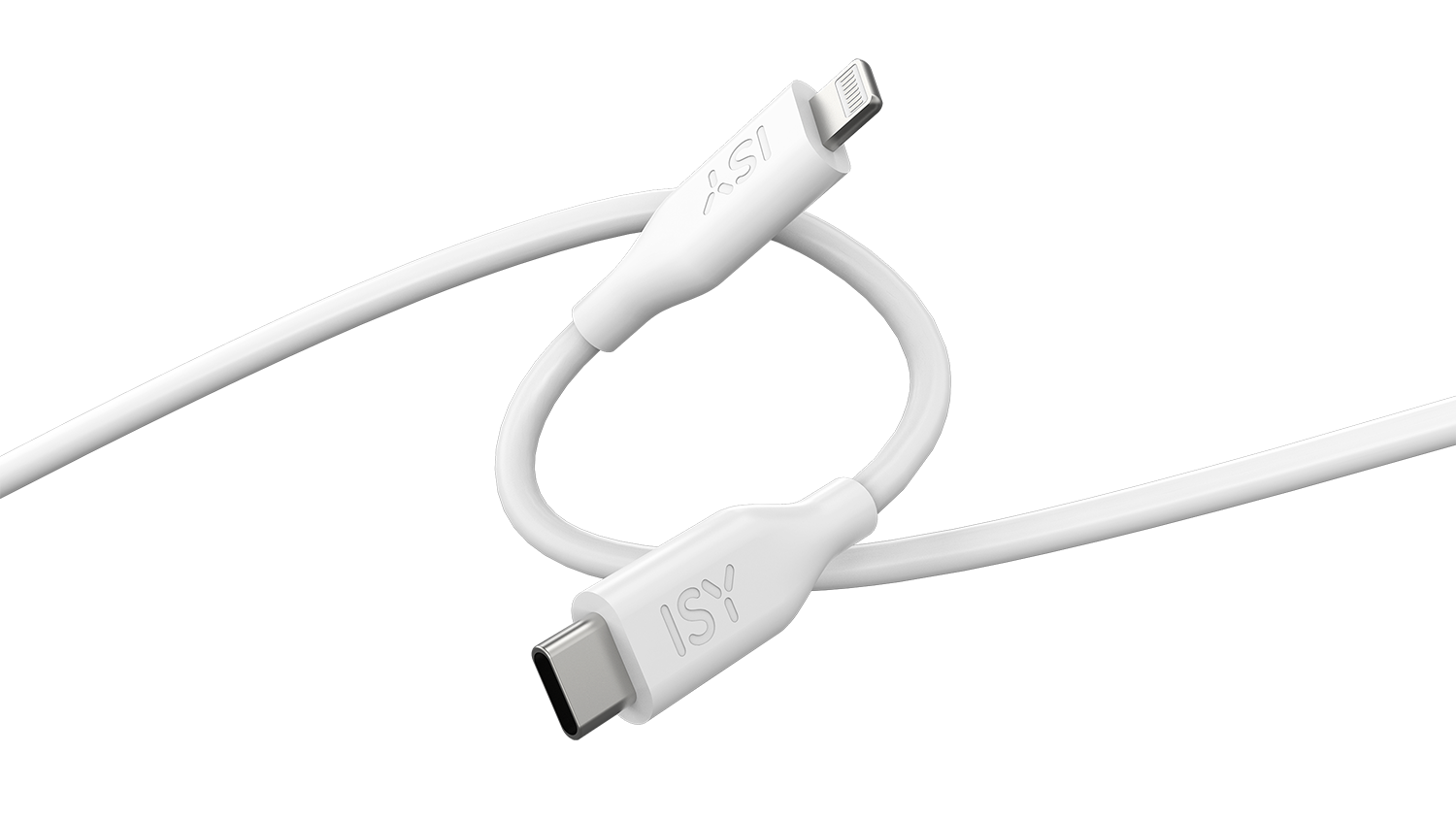 ISY ICS-5000-WT-CL USB-C-naar-Lightning-kabel 2 m Wit | MediaMarkt