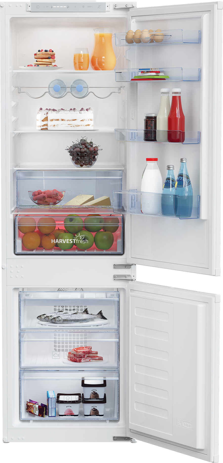 Frigorífico combi integrable | Beko BCHA275E4SN, Semi No Frost, 177.5 ...