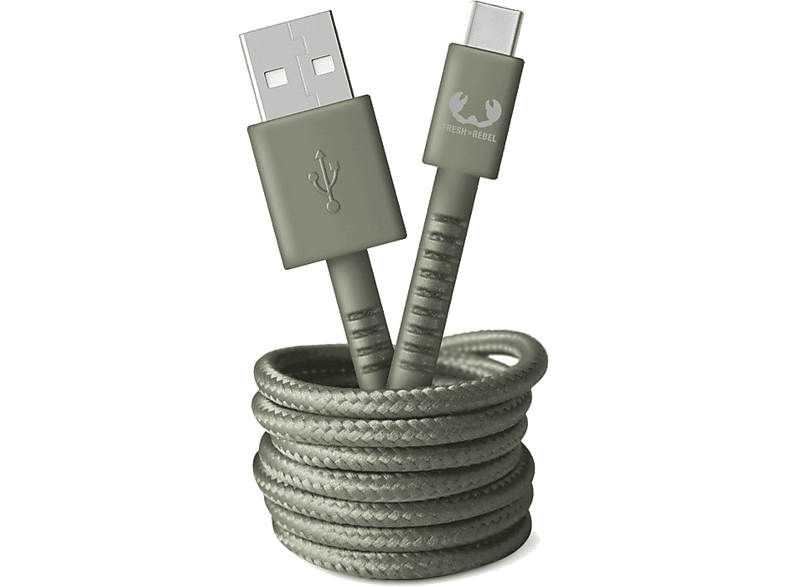 FRESH N REBEL USB naar USB-C kabel 2 m Dried Green (2UCC200DG) | MediaMarkt
