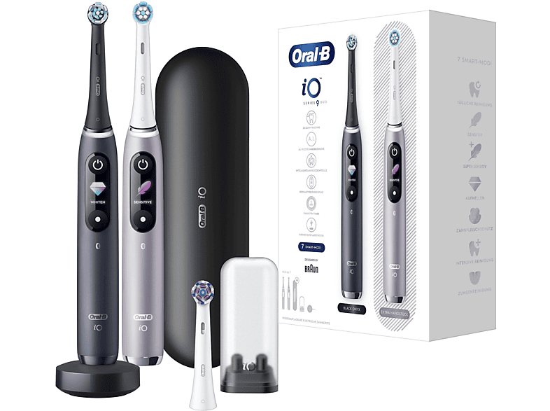 ORAL-B iO Series 9N DUO Elektrische Zahnbürste Black Onyx + Rose Quartz online kaufen | MediaMarkt