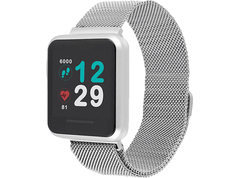 X-WATCH X-WATCH KETO SUN REFLECT | SHINY SILVER - (54043) Smartwatch ...