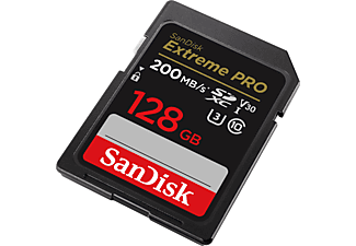 SANDISK Extreme PRO® UHS-I, SDXC Speicherkarte, 128 GB, 200 MB/s | MediaMarkt