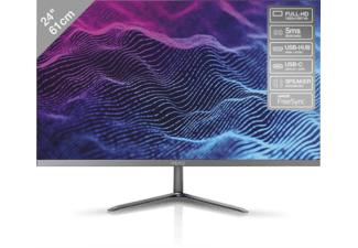 PEAQ PMO S242-VFC 24'' Sík FullHD 75 Hz 16:9 VA LED Monitor ...