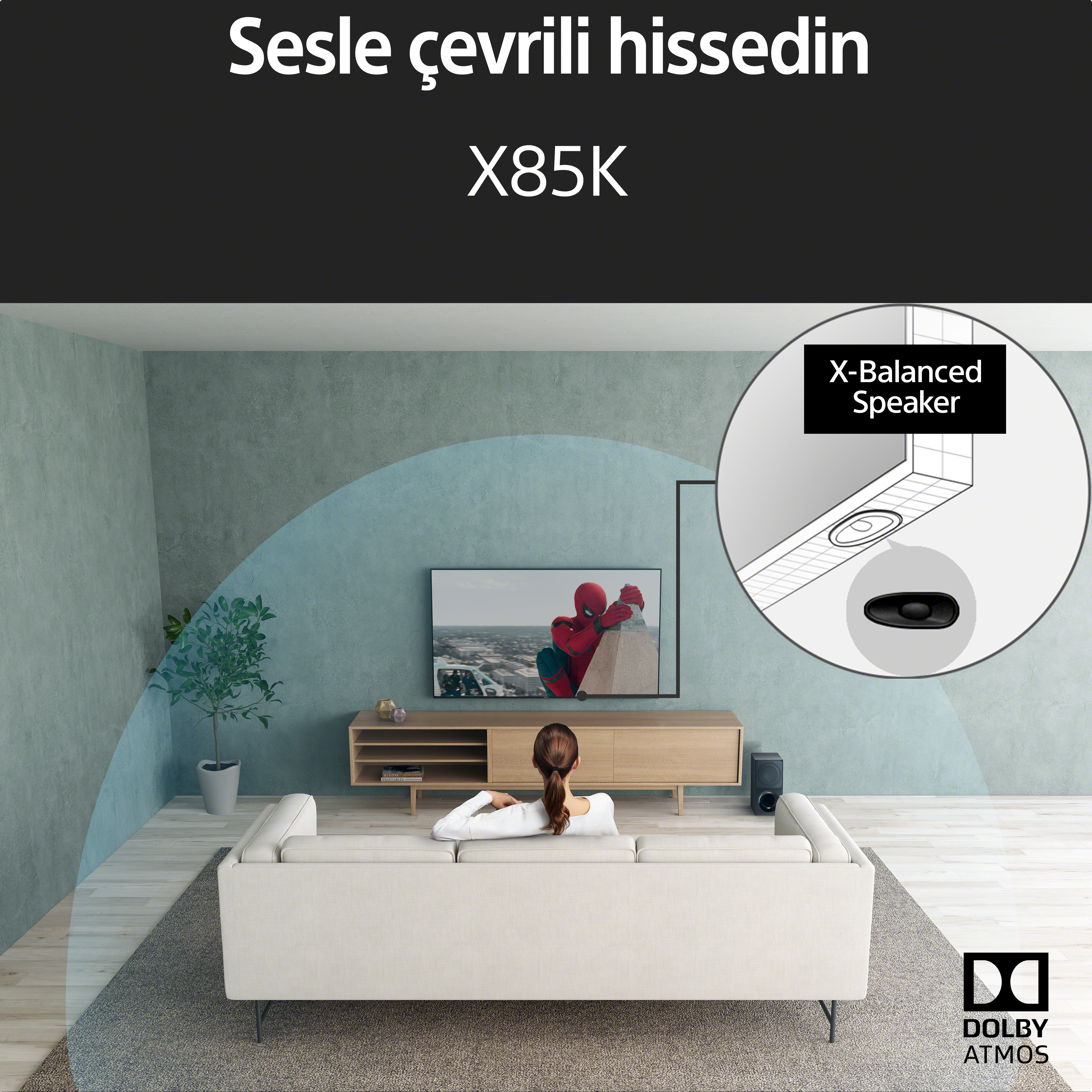 SONY BRAVIA KD85X85K 85 inç 215 Ekran Uydu Alıcılı Google Smart 4K ...
