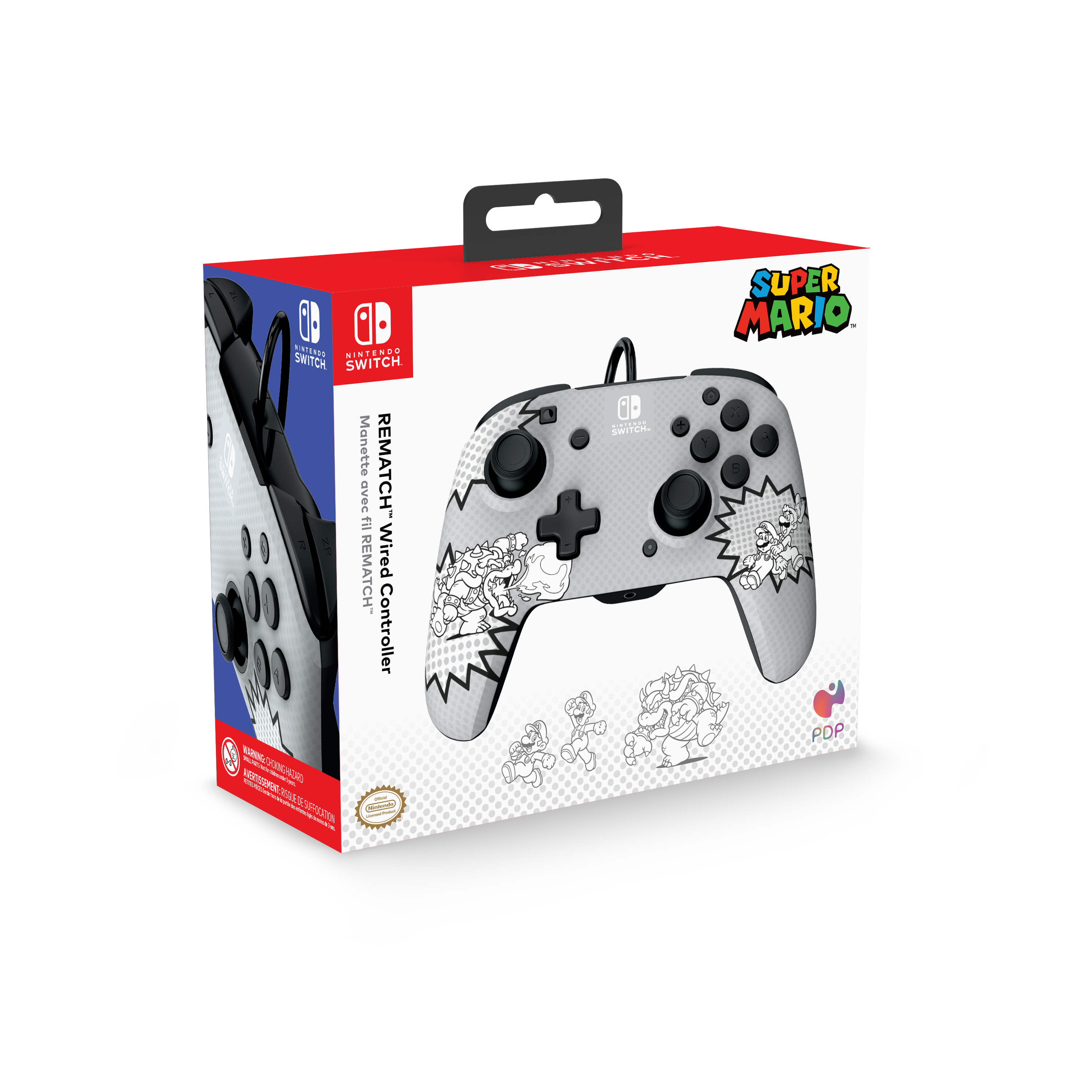 PDP LLC REMATCH Kabelgebundener Comic Attack Controller Comic für ...