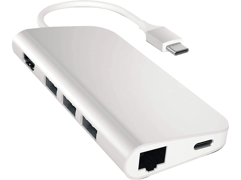 SATECHI Alumínium Type-C Multi-Port adapter, HDMI 4K, 3x USB 3.0 ...