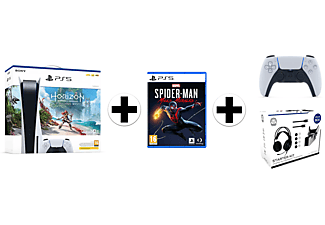 SONY PlayStation 5 Disk Edition + Horizon: Forbidden West + Marvel's Spider-Man: Miles Morales ...