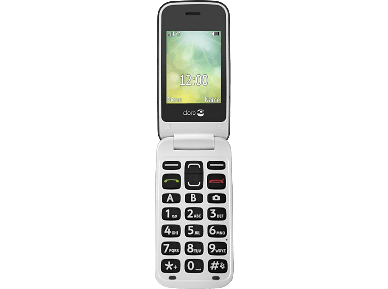 DORO 2424 | 2G Eenvoudige Klaptelefoon (Grijs-Wit) kopen? | MediaMarkt