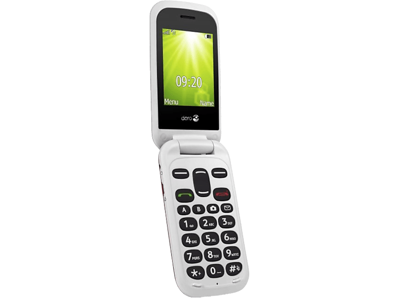 DORO Doro 2404 | 2G Eenvoudige Klaptelefoon (Rood-Wit) kopen? | MediaMarkt