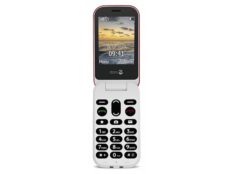 DORO Doro 6040 | 2G Klaptelefoon Rood-Wit kopen? | MediaMarkt