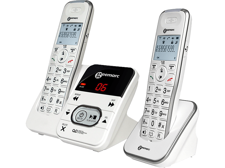 GEEMARC Amplidect 295-2 DECT met grote knoppen en antwoordapparaat (Duo ...