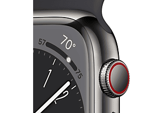 APPLE Watch Series 8 Cellular 45 mm Graphite/Stainless Steel/Midnight ...