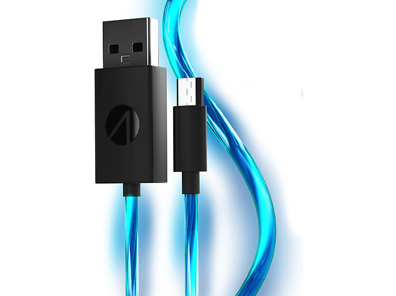 STEALTH USB Kabel (2x 2m) Play&Charge mit LED Beleuchtung USB-Kabel ...