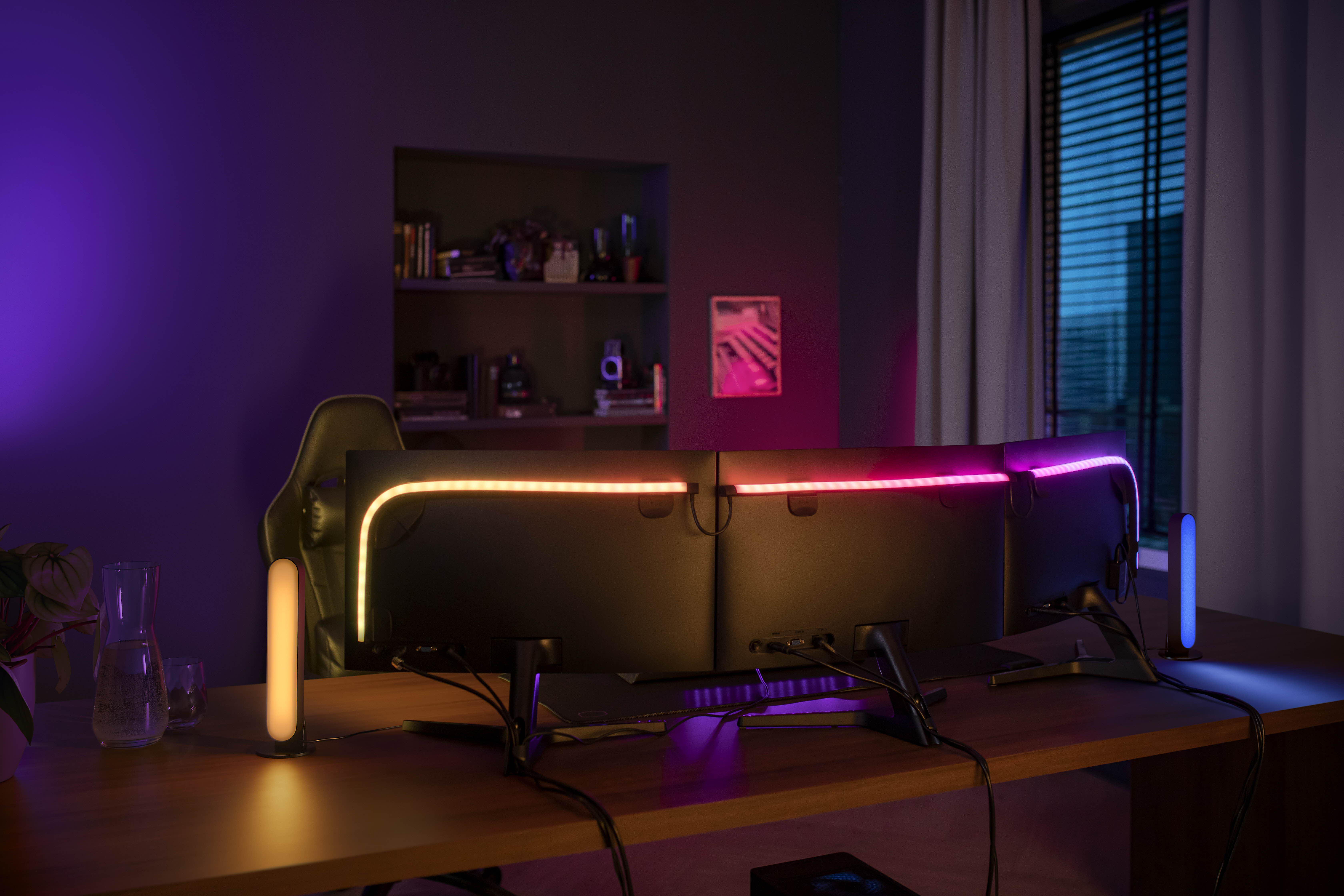 PHILIPS Hue Play Gradient 3x 24/27” PC Lightstrip 2000 | 6500 Smarte ...