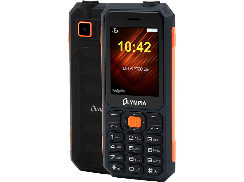 OLYMPIA Active Outdoor Outdoorhandy, Schwarz / Orange | SATURN