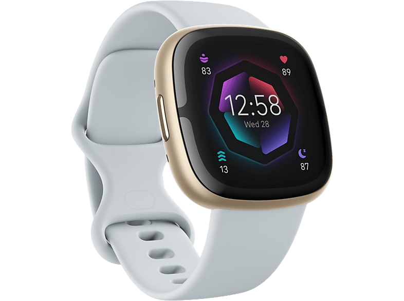 FITBIT Activity Tracker Sense 2 Blue Mist/Gold (FB521GLBM) | MediaMarkt