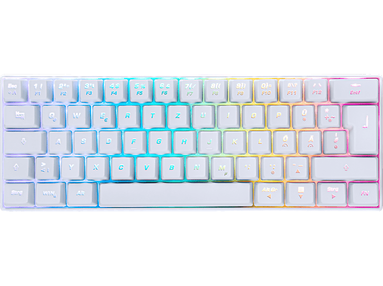 ISY Gaming Tastatur IGK-5000-WT Mini Size, RGB, Weiß | MediaMarkt