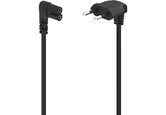 HAMA 00223284 Netzkabel, beidseitig gewinkelt, Euro-Stecker, Doppelnut ...