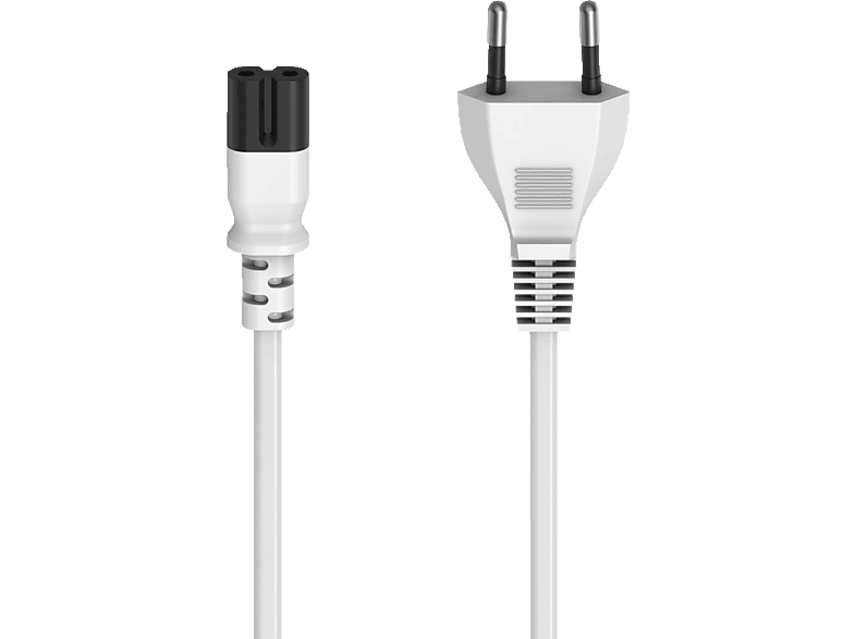 HAMA Eurostecker, 2-Pin-Stecker, Doppelnut / C7, Netzkabel, 1,5 m ...