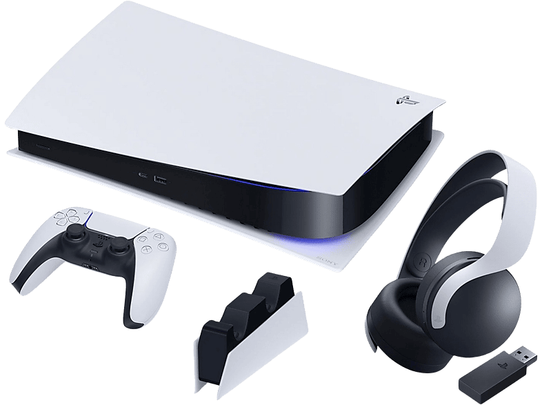 Consola | Sony PS5 Digital Edition Stand B, 825GB, 4K HDR, Blanco ...