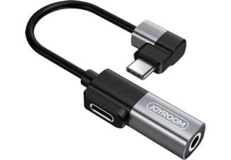 JOYROOM USB Type-C audió és töltő adapter, 3,5mm jack, szürke (JR S ...