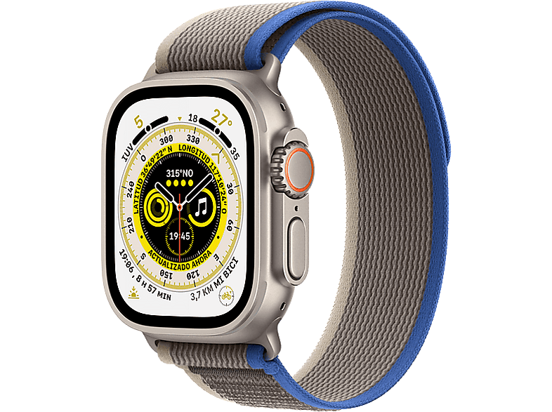 APPLE Watch Ultra (2022), GPS + Cellular, 49 mm, Caja de titanio ...