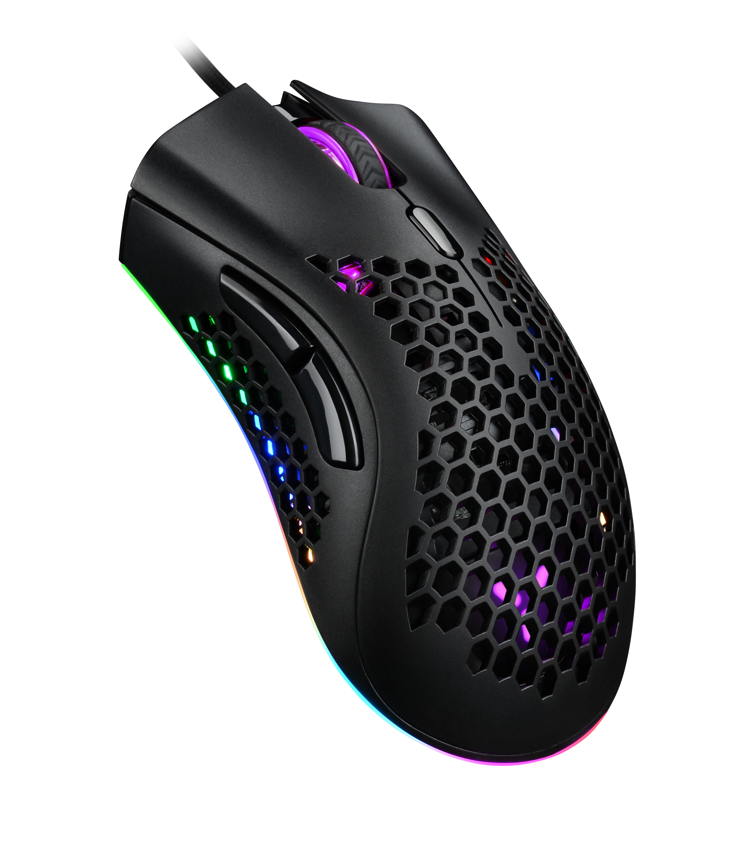 ISY IGM-4500-BK Honeycomb RGB Gaming Maus, Schwarz PC Mäuse | MediaMarkt