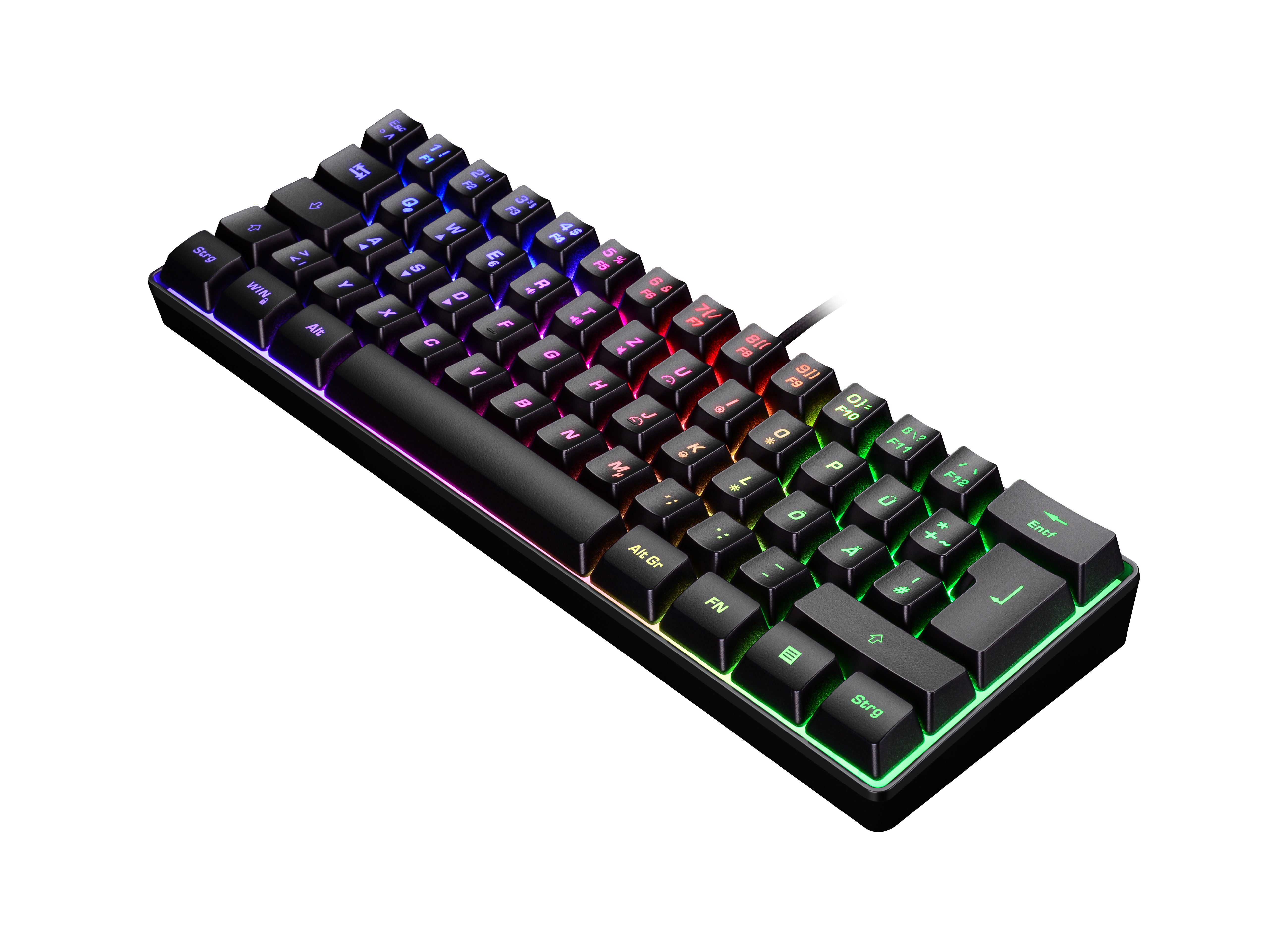 ISY IGK 3500 Gaming Tastatur, USB-A, Tenkeyless, QWERTZ, RGB, Schwarz ...