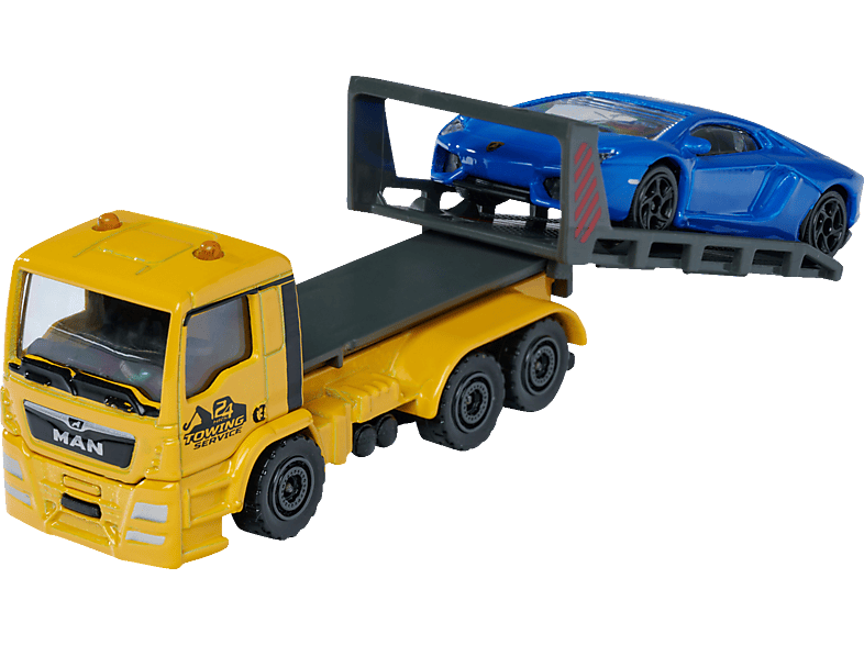 MAJORETTE MAN TGS Tow Truck w. Lamborghini blue Spielzeugauto ...