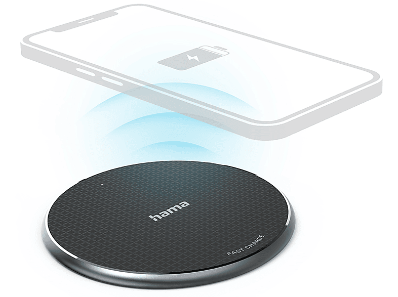 HAMA 201683 Draadloze oplader QI-FC10 10W Zwart | MediaMarkt