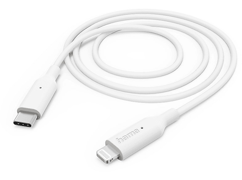HAMA 201598 USB-kabel USB-C naar Lightning 1m Wit | MediaMarkt