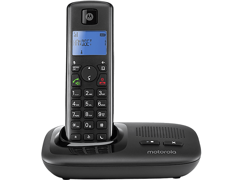 MOTOROLA T411 üzenetrögzítős Fekete dect telefon | MediaMarkt