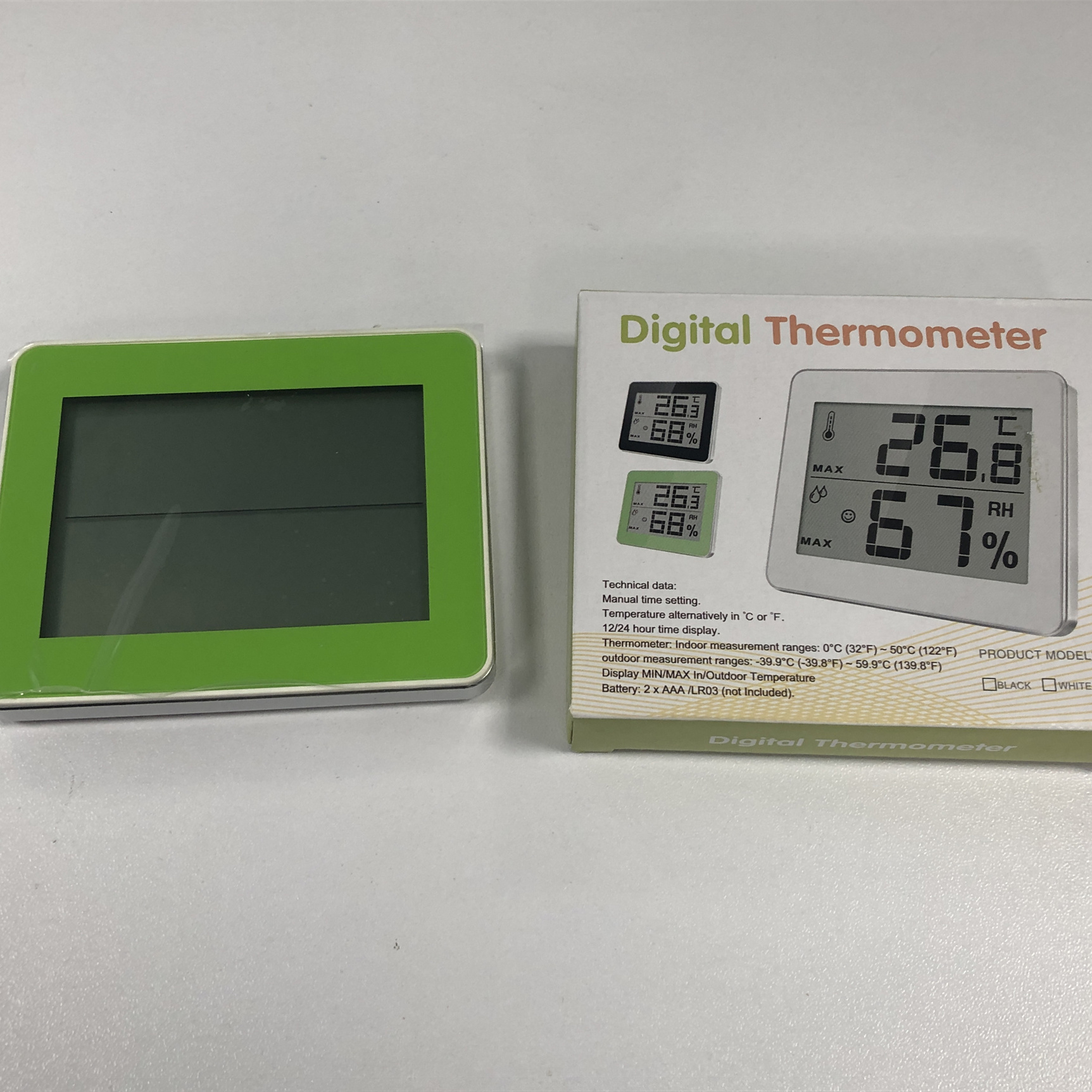 INF Digitaler Thermometer-Hygrometer für den Innenbereich Wetterstation ...