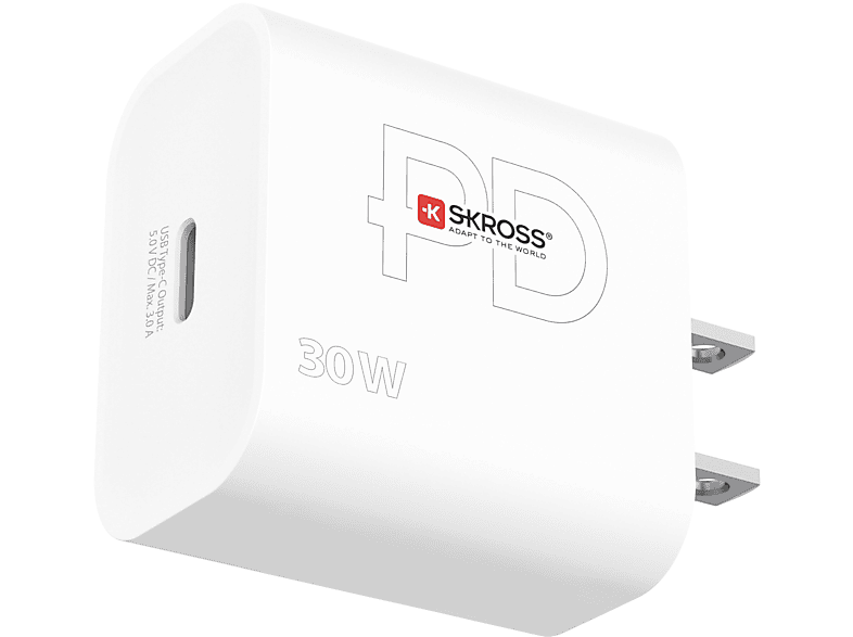 SKROSS Reiseladegerät USA/Japan etc. USB-C PD 30 W ungeerdet USB ...
