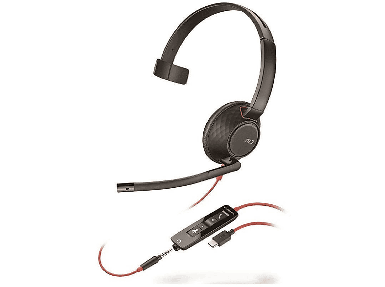POLY Blackwire C5210, Over-ear Kopfhörer Schwarz | SATURN