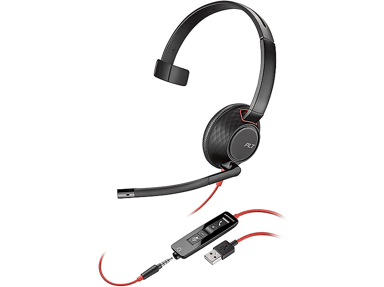 PLANTRONICS 207577-201 BLACKWIRE 5210 USB-A, On-ear Headset Schwarz ...