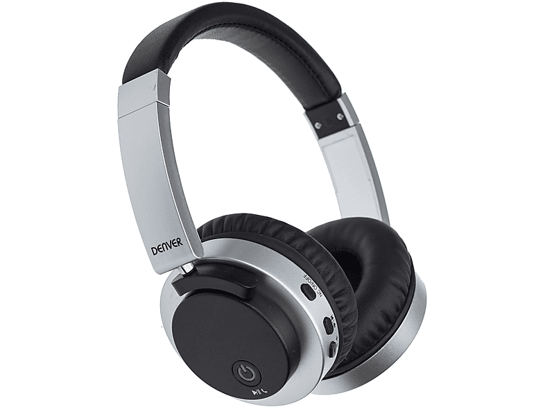 DENVER BTN-206 CUFFIE BLUETOOTH, Nero, Argento | MediaWorld.it