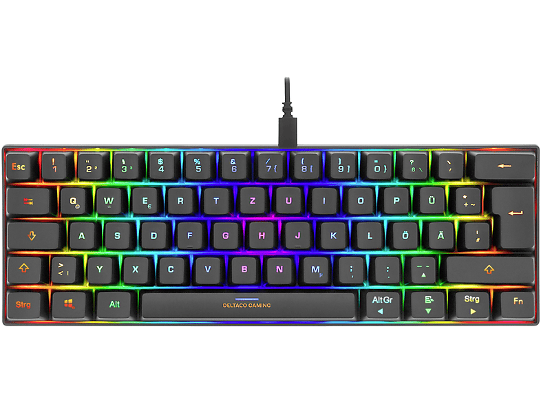 DELTACO DK430, Tastatur, Cherry MX Red | MediaMarkt