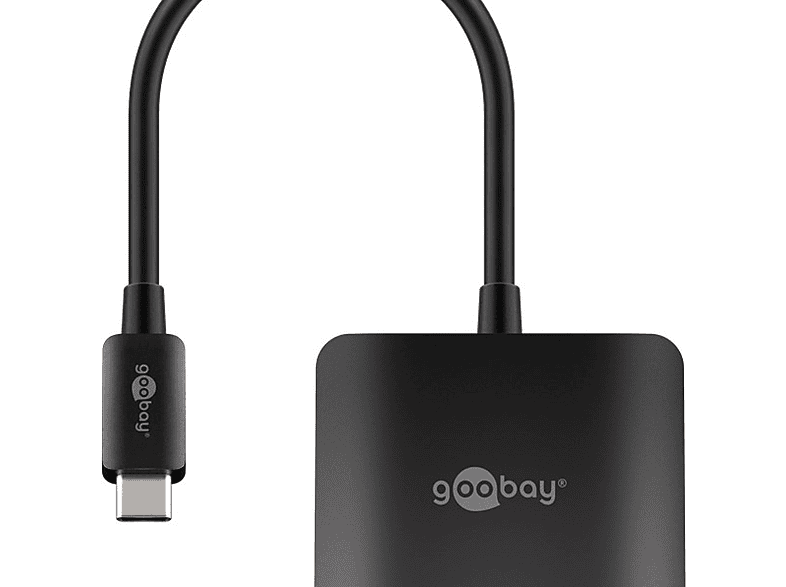 GOOBAY USB-C naar 2x HDMI Adapter 0,12 m Zwart | MediaMarkt