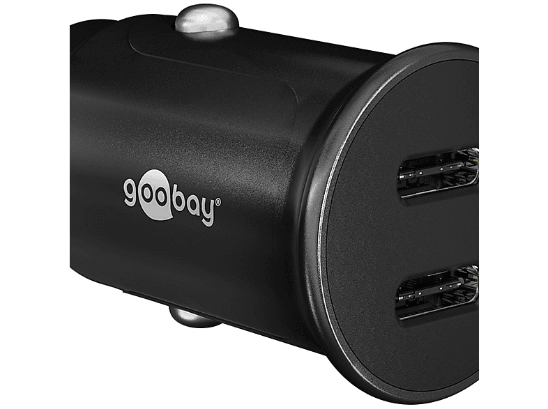 GOOBAY Dual-USB-C™ PD (Power Delivery) Auto-Schnellladegerät (30 W ...