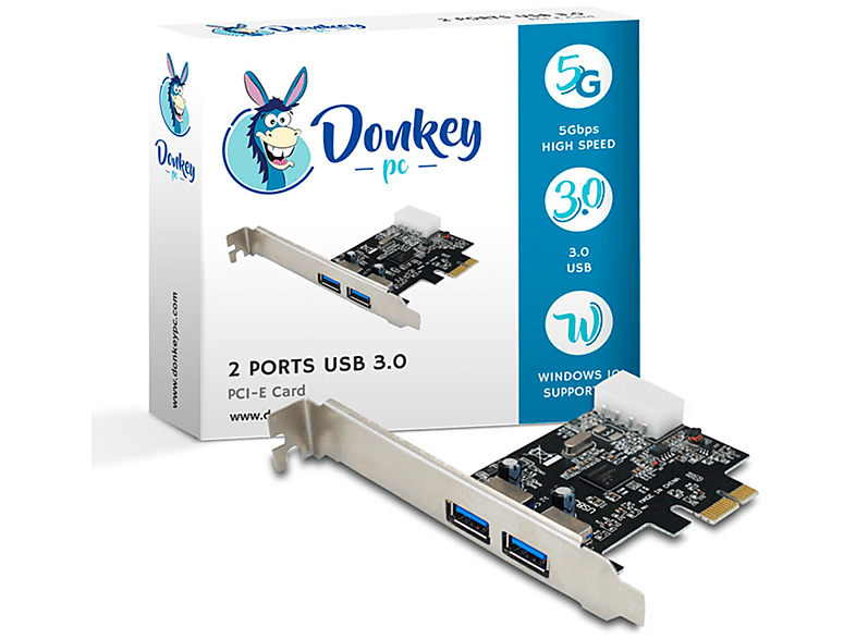 Tarjeta controladora 2 puertos USB | Donkey pc DONKPCIE2P3 | MediaMarkt